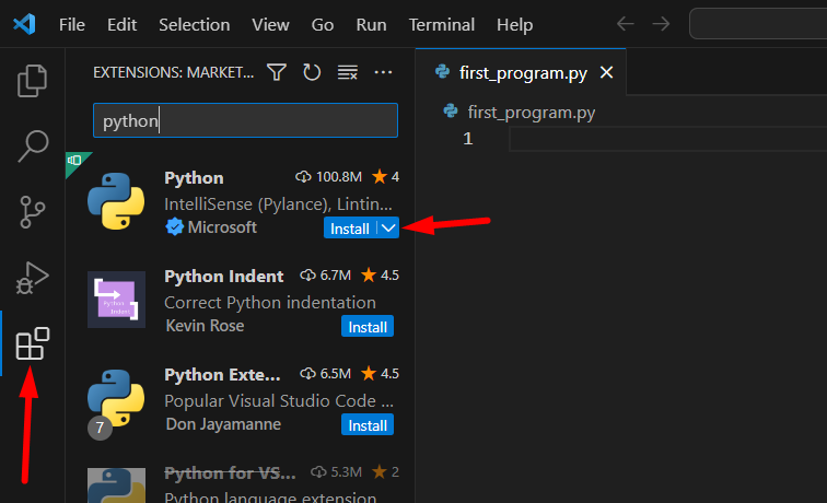 Среда разработки VS Code